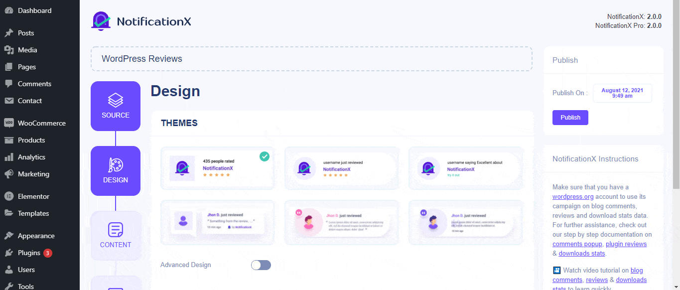 How To Style Your Notifications Using 'Advanced Design'? - NotificationX