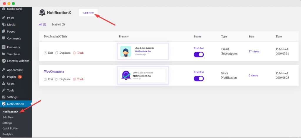 How to Use Notification Bar in NotificationX? - NotificationX