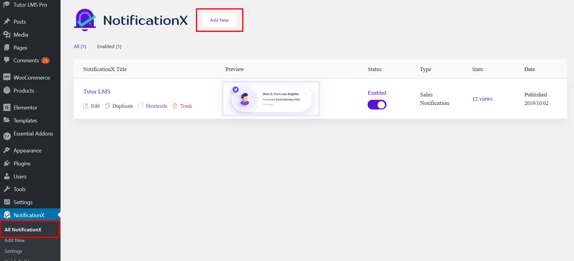 How to Display Tutor LMS Course Enrollment Alert Using NotificationX? - NotificationX