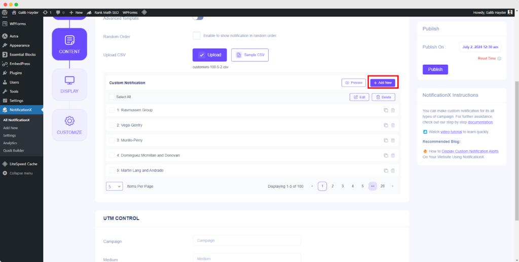 How To Create Custom Notification With NotificationX? - NotificationX